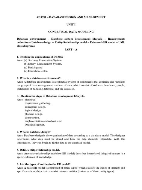 Ad3391 Data Base Design And Management Pdf