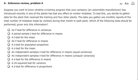 solved 6 inference review problem 6 aa aa you want to find