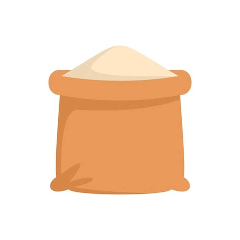 Icono De Saco De Harina Ilustración Plana Del Icono De Vector De Saco