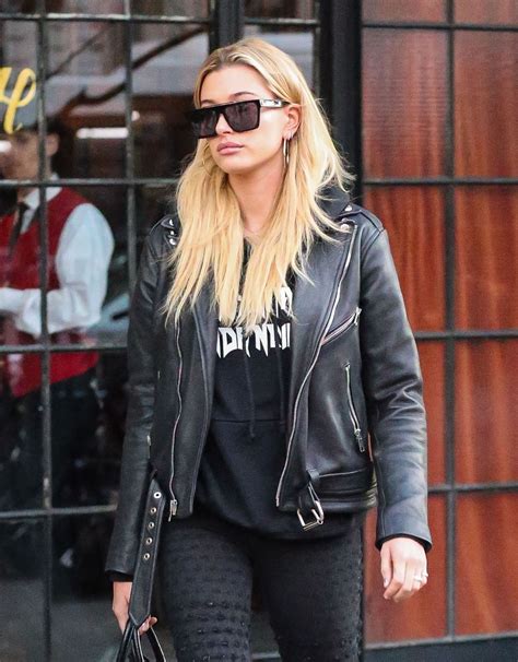 Hailey Baldwin Looking Rocker Chic New York 11 28 2016 CelebMafia