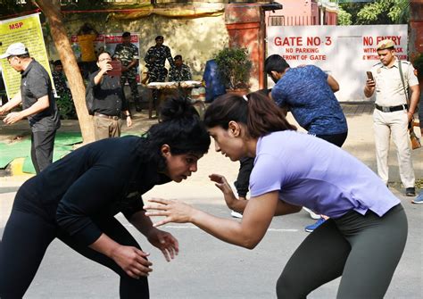 The Protesting Wrestlers At Jantar Mantar Are Still Practicing Everyday