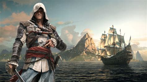 Men Assassins Creed Assassins Creed Black Flag Video Games Ship Sailing Ship Sword