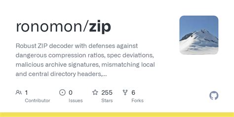 Github Ronomon Zip Robust Zip Decoder With Defenses Against