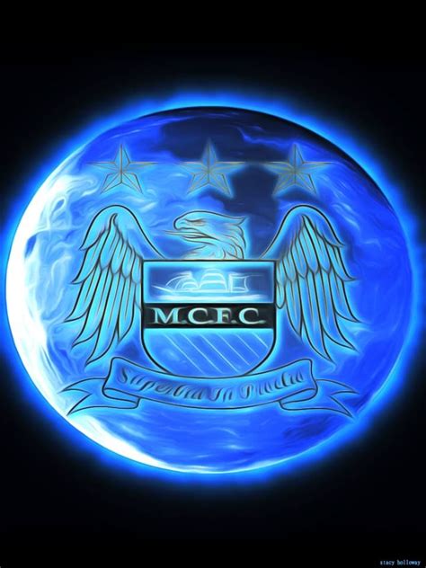 Mcfc Emblem On Blue Background
