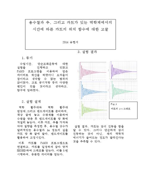 물리학 자유탐구실험 예시1 Pdf