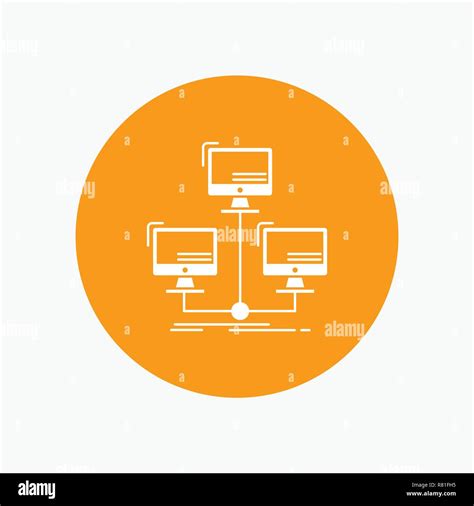 Database Distributed Connection Network Computer White Glyph Icon