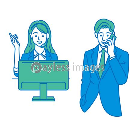 スマホでコールセンターに問い合わせるビジネスマン 商用利用可能な写真素材イラスト素材ならストックフォトの定額制ペイレスイメージズ