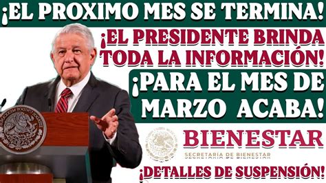 😰🔴¡la SuspensiÓn De Pagos Para Los Programas Del Bienestar Esta Aqui Y