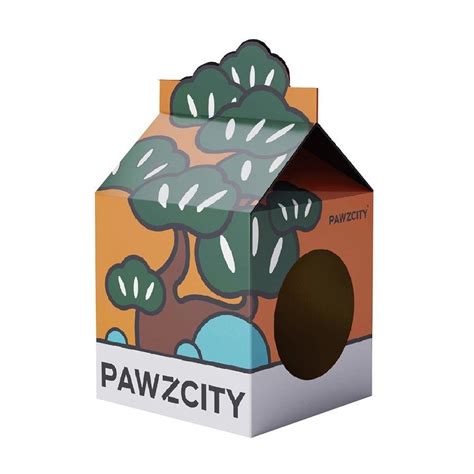 Pawzcity 63cm Cardboard Cat Scratcher House Kitten Scratch Box Pine Big W