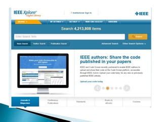 IEEE Database Ppt PPT