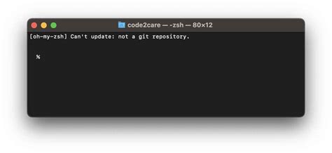 Fix Oh My Zsh Cant Update Not A Git Repository Code2care