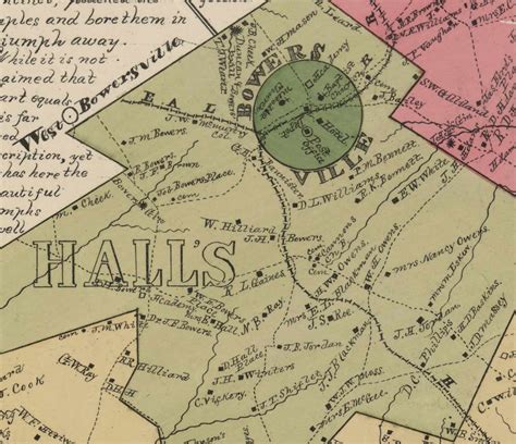 Hart County Georgia 1889 Old Map Wall Map With Homeowner Etsy