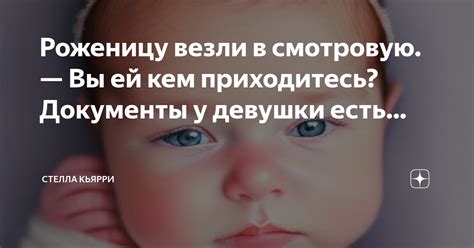 Роженицу везли в смотровую — Вы ей кем приходитесь Документы у девушки есть… Стелла Кьярри
