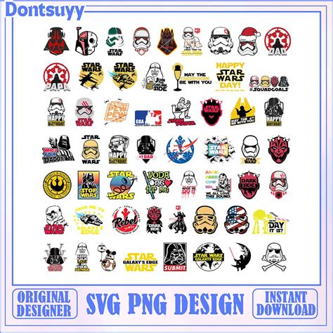 Star Wars Movies Characters Svg Bundle Star Wars Svg Star Wars Movie