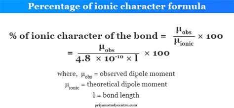 Dipole Moment Formula Unit Calculation Application Example