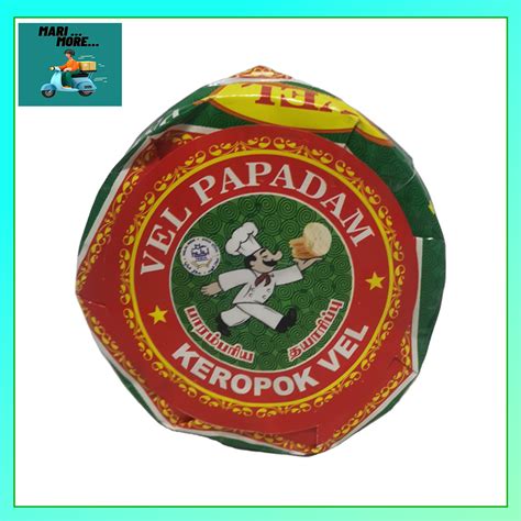 Vel Appalam Vel Papadam Bulat Keropok Vel 100g 1pack Shopee Malaysia