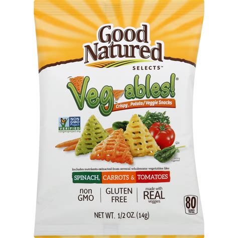 Good Natured Selects Potatoveggie Snacks Crispy Veg Ables 05 Oz