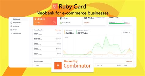 Launch Yc 💎 Ruby Card The Bank For E Commerce Businesses Y Combinator