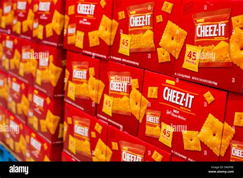 Cheez It Cheese Crackers On Display At A Costco Wholesale Warehouse