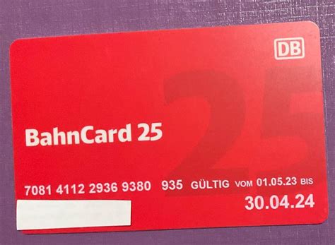 Bahncard25 Deutsche Bahn Gebraucht In Winterthur Für Chf 1 Mit