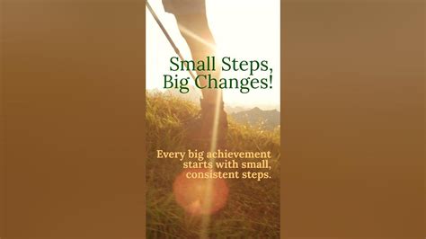 Small Steps Matter Youtube