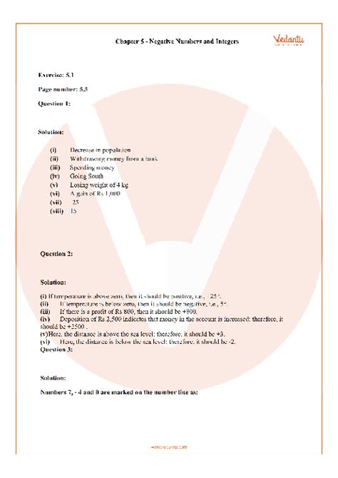RD Sharma Class Maths Solutions Chapter Negative Numbers And Integers