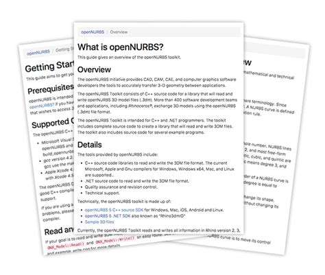Rhino Opennurbs And Rhino Dm Guides