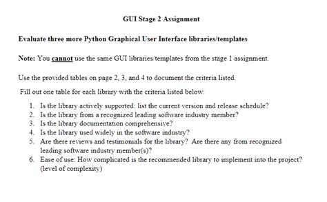 Solved For This Portion Of The Graphical User Interface Chegg