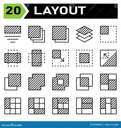 Layout Icon Set Include Layout Grid Dashboard Interface User Interface Align Template