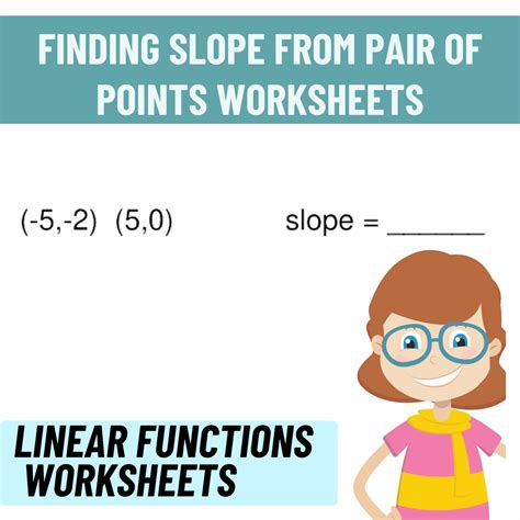 Linear Functions Finding Slope From Pair Of Points Worksheets Made By Teachers