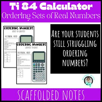 TI84 ALL SERIES CALCULATOR NOTES Ordering Sets Of Real Numbers