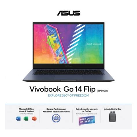 Jual Asus Vivobook Go Flip Tp K Black Second Shopee Indonesia