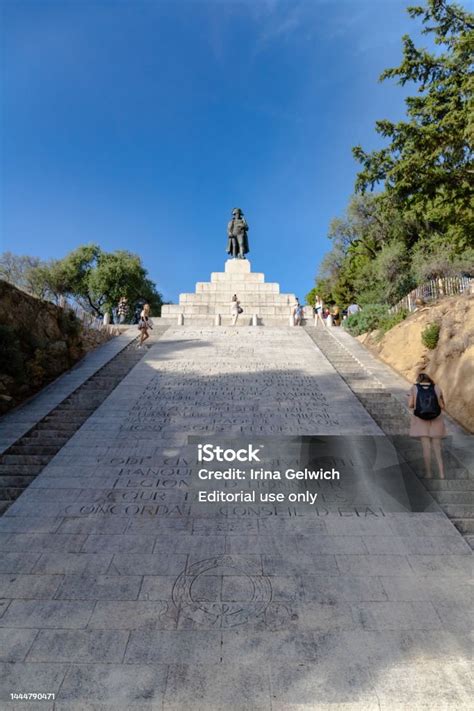 프랑스 장군이자 프랑스 황제 나폴레옹 1세의 혁명적 독재자인 나폴레옹 보나파르트의 동상 나폴레옹 보나파르트에 대한 스톡 사진 및