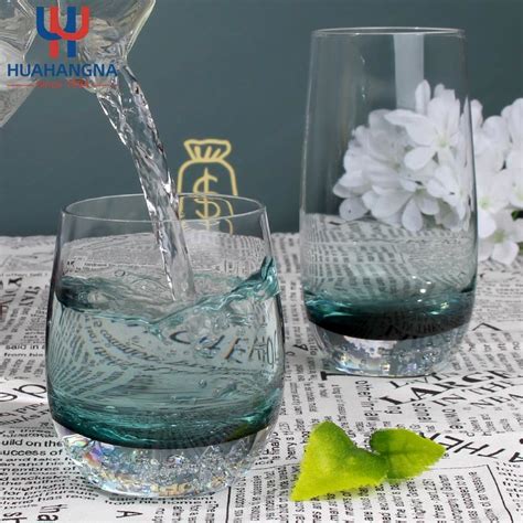 Premium Drinking Glasses Colored Stemless Wine Glass China Drinking