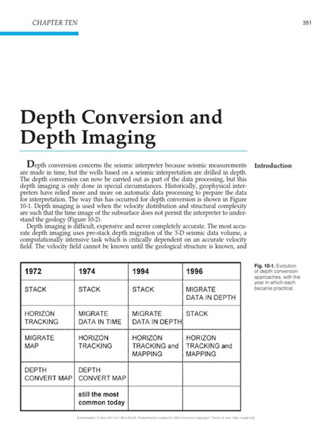 10 depth conversion and depth imaging download free pdf