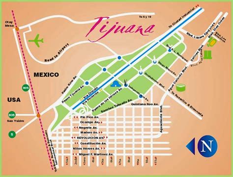 Maps Of Tijuana Mexico Free Printable Maps