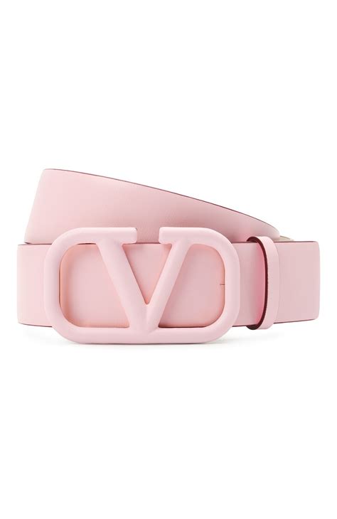 Женский розовый кожаный ремень VALENTINO купить в интернет-магазине ЦУМ ...