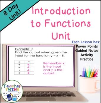 Introduction To Functions Tables Graphs Domain Range Linear Nonlinear Unit
