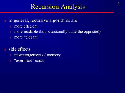 Recursion A problem solving technique where an algorithm is defined in ...