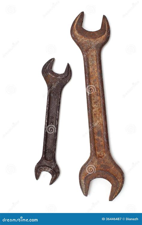 Old Rusty Wrench Stock Image Image Of Corrosive Spanner 36446487