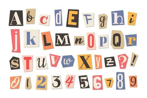 Free Vector Paper Style Ransom Note Letter Pack Scrapbook Letters