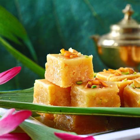 Premium Ai Image Mysore Pak Sweet Food
