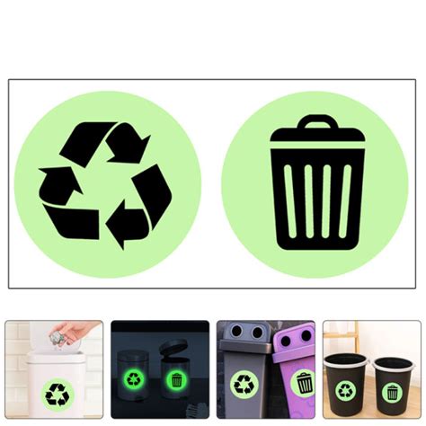 Eshopdeal Wall Ers Tabs Trash Recycling Decorate Bin Signs Pvc Recycle