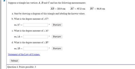 Solved Suppose A Triangle Has Vertices A B And C And Has