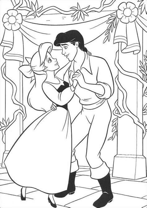 Ariel La Sirenetta E Eric Pagine Da Colorare La Sirenetta