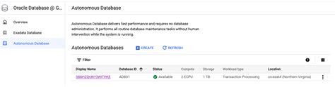 Aprovisionamiento de Oracle Autonomous Database en Oracle Database ...