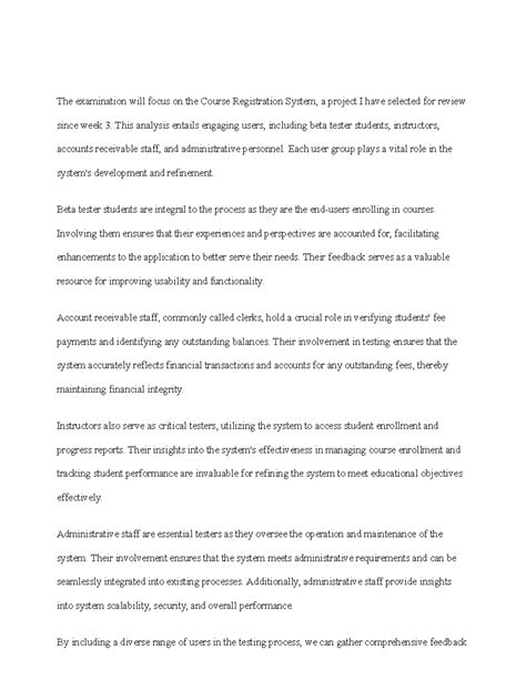 Cs 4403 Programing 6 Assignment The Examination Will Focus On The Course Registration System