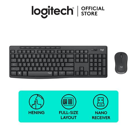 Jual Logitech Mk295 Combo Keyboard Dan Mouse Wireless Silent Dengan Tombol Multimedia Shopee