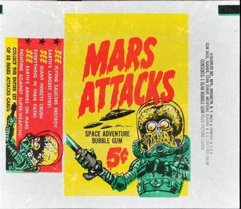 Pin On Mars Attacks Topps Cards Penny Candy Card Art Mars Attacks