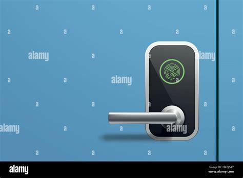 Modern Digital Door Lock With Finger Print Stock Vector Image Art Alamy